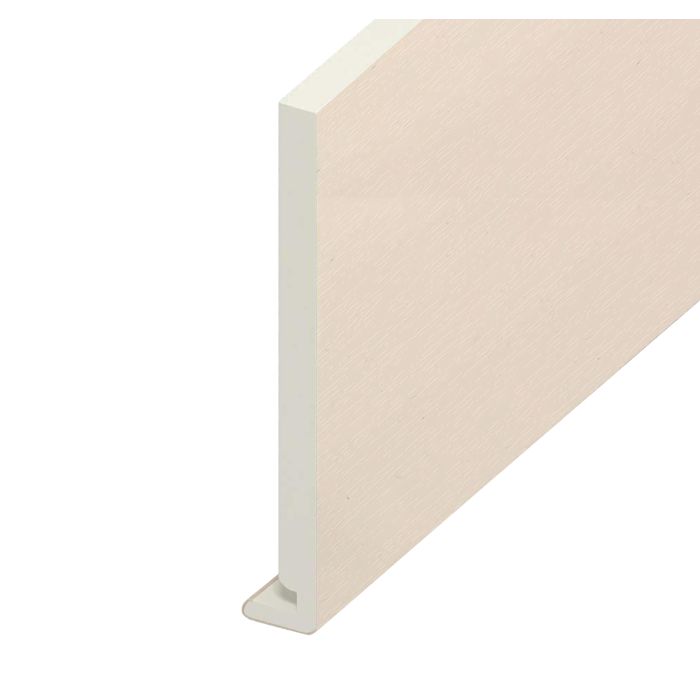 Eurocell 175mm Cream Fascia Board - Woodgrain